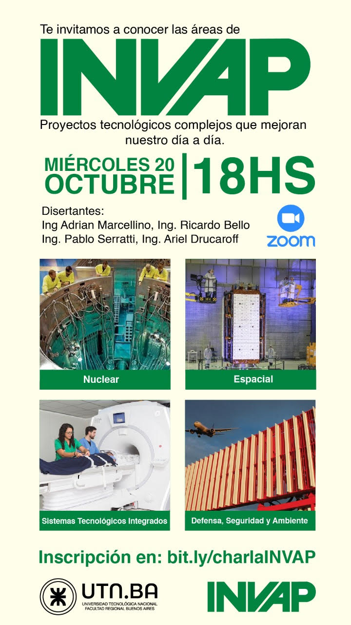 Se realizará una charla de presentación de INVAP - UTN.BA